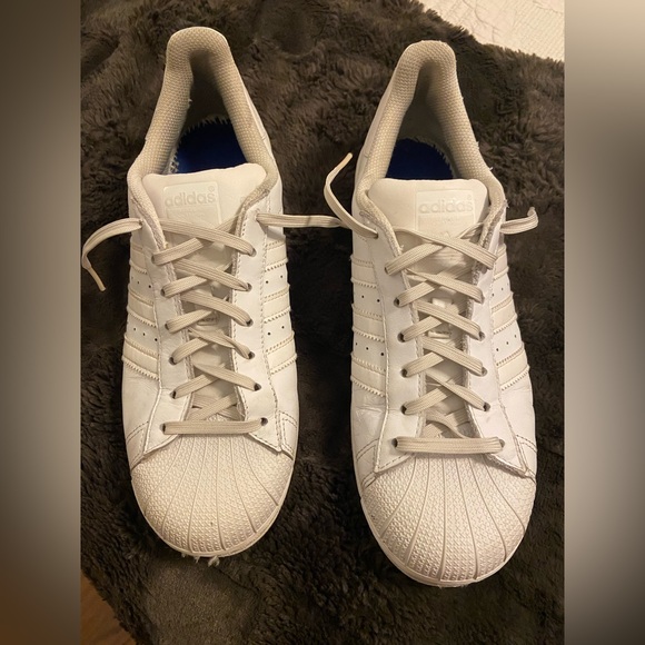 adidas | Shoes | Adidas White Leather Sneakers Size 9 Men | Poshmark